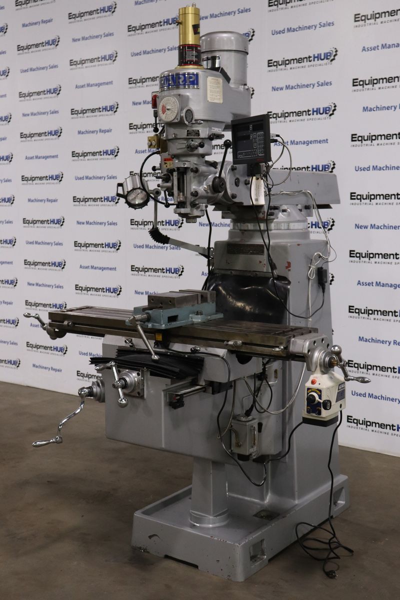 Sharp TMV 10" x 50" Vertical Milling Machine w/ Newall DRO - The ...