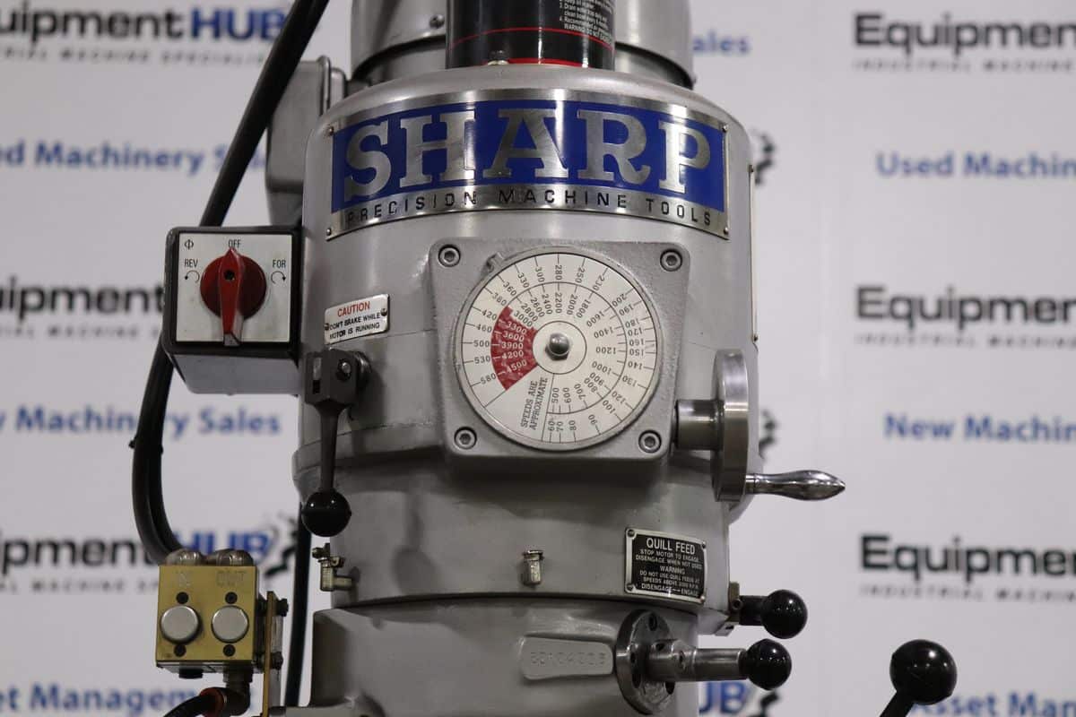 Sharp TMV 10" x 50" Vertical Milling Machine w/ Newall DRO - The ...