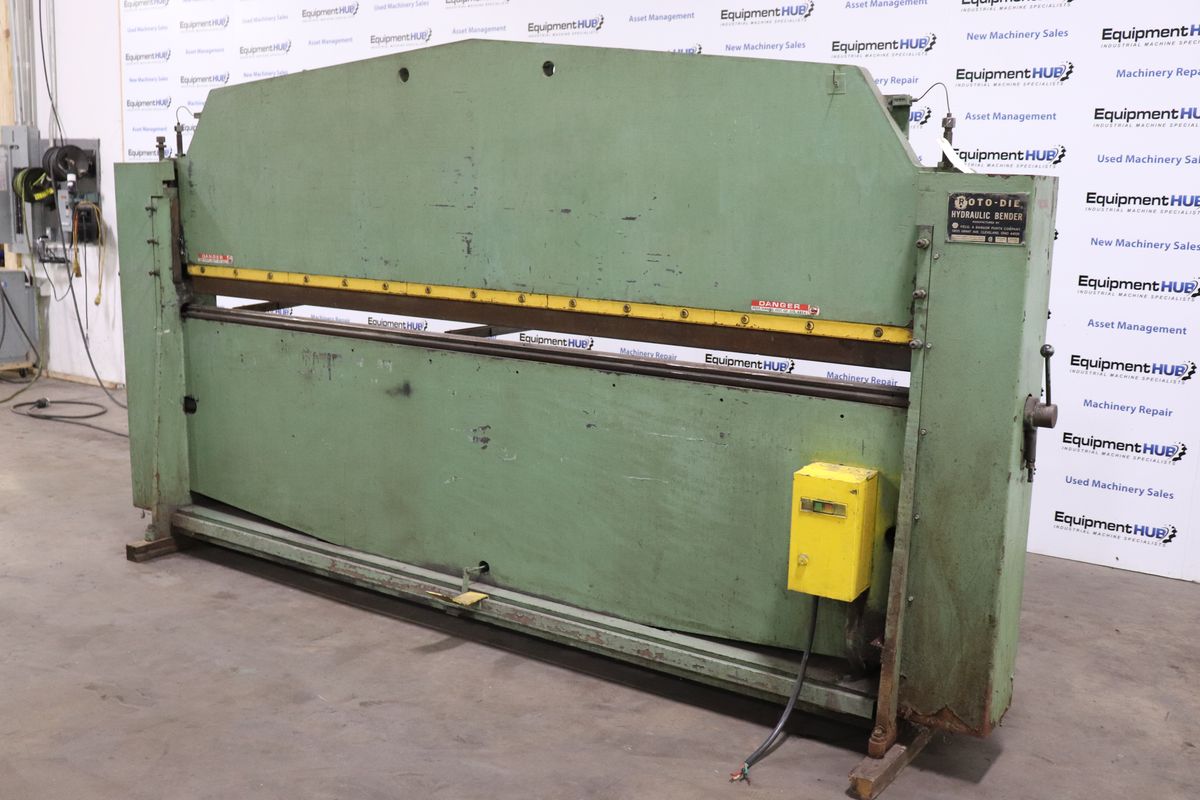 Roto-Die 15 10' x 14 Gauge Hydraulic Sheet Metal Bending Press Brake ...