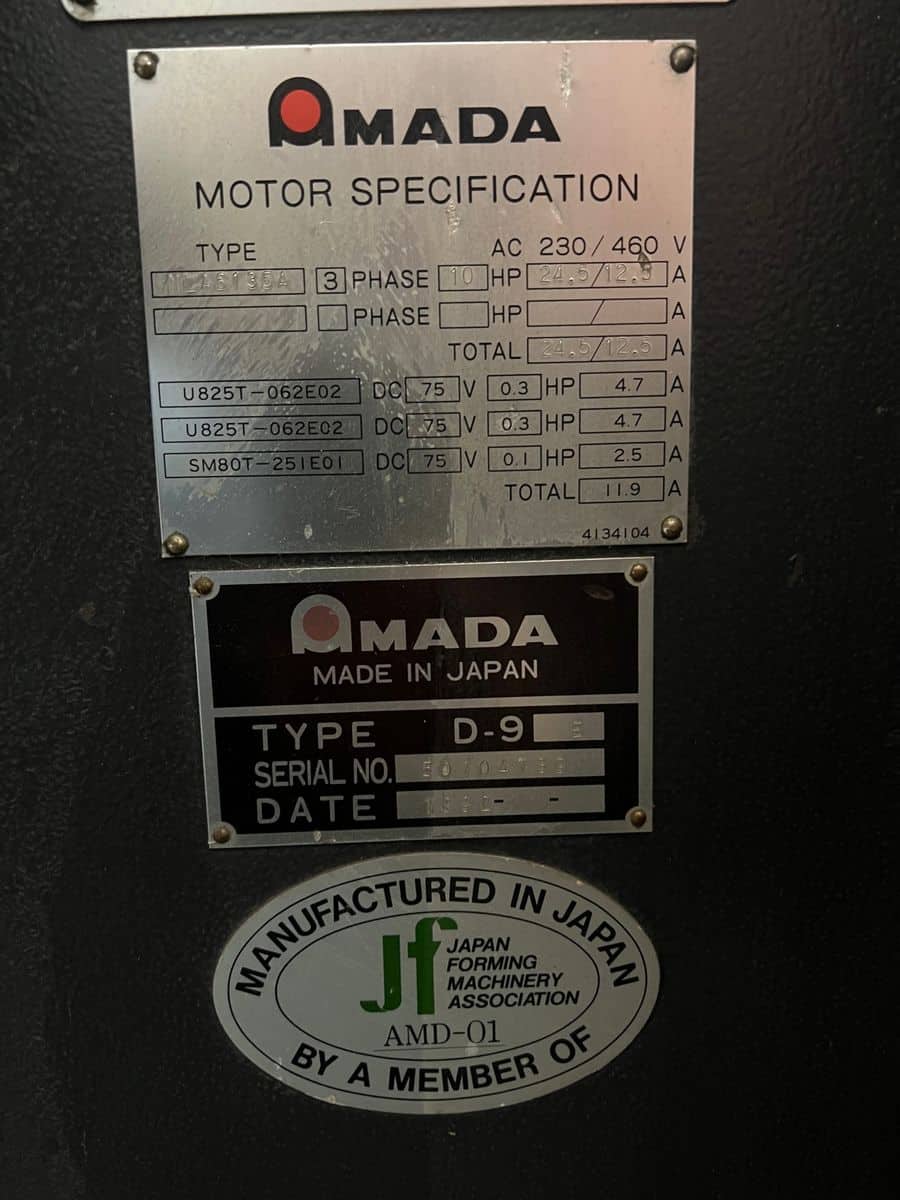 Amada RG-100 110 Ton x 10' Up-Acting Press Brake w/ CNC Backguage - The ...