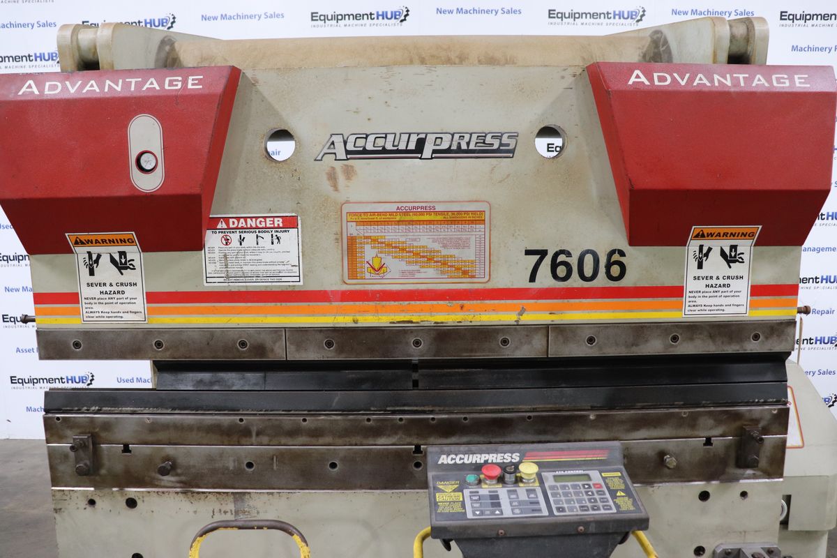 Accurpress 7606 60 Ton x 6' Advantage Press Brake w/ ETS 3000 CNC ...