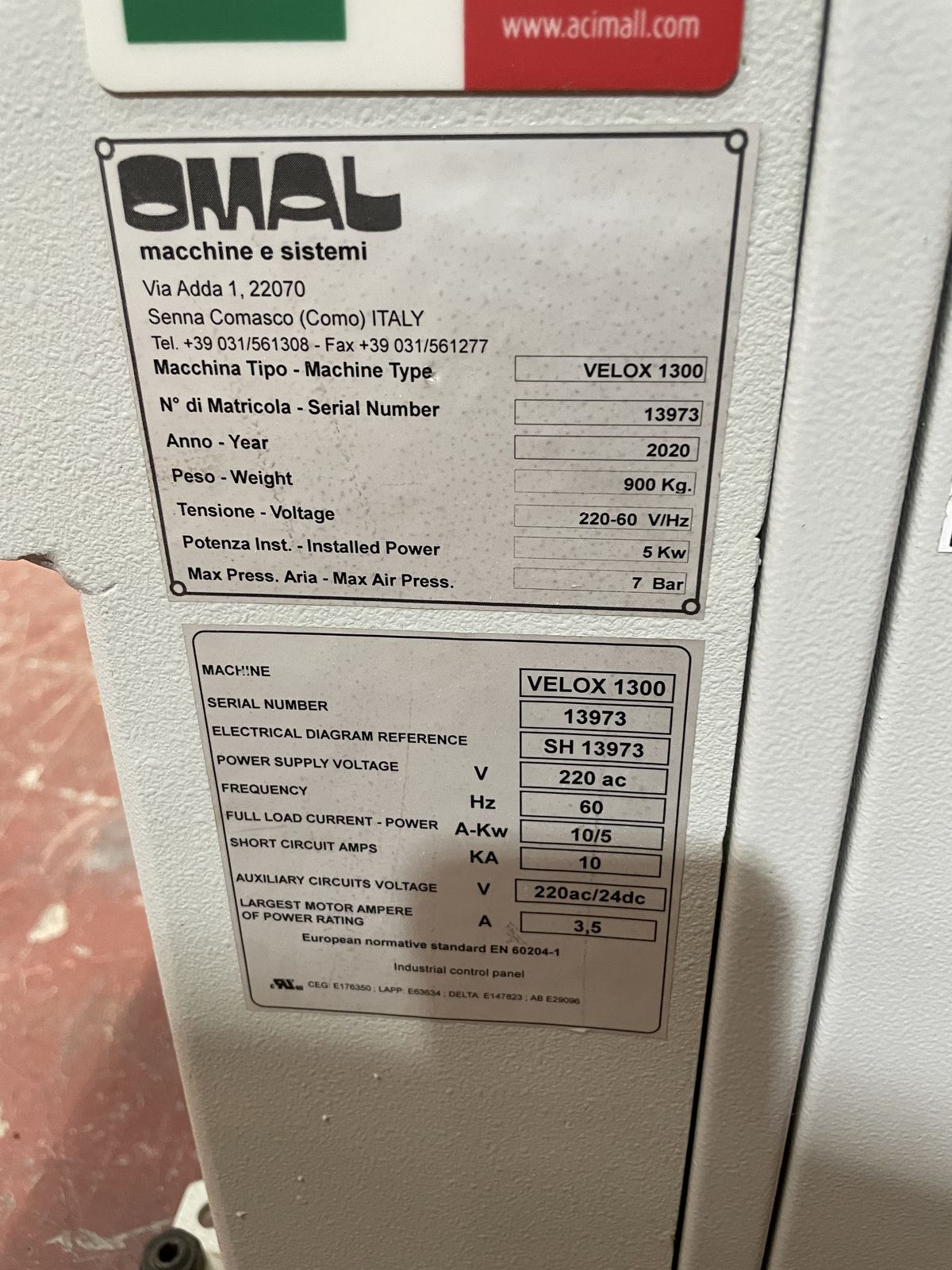 Omal Velox 1300 Horizontal Bore, Glue, Dowel Inserter (2020) - The ...