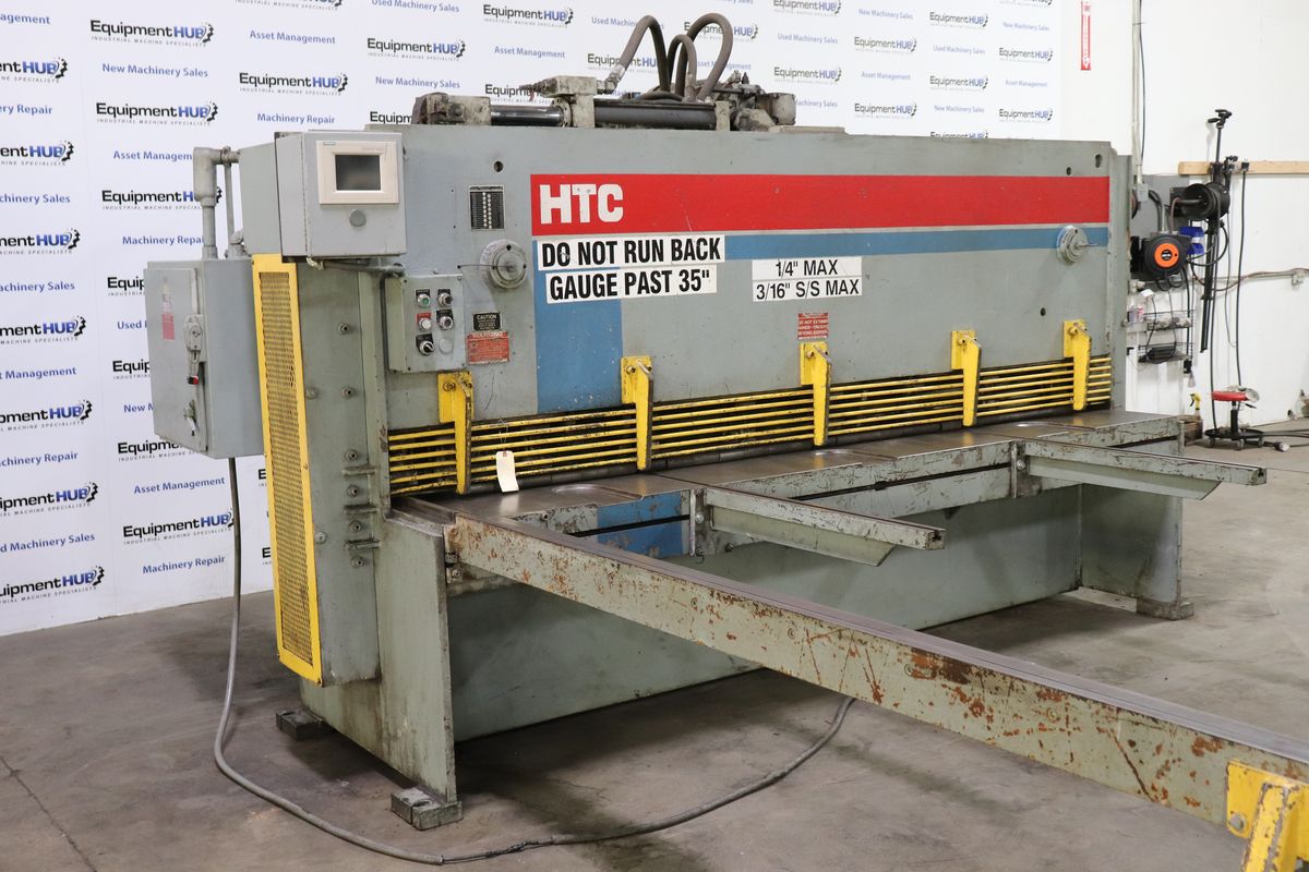 HTC 250-10 PS 1/4" x 10' Hydraulic Shear w/ PLC Programmable Back Gauge ...