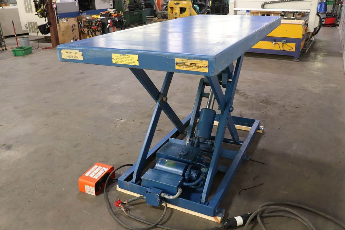 American M-1202-3A 84" x 36" Hydraulic Scissor Lift Table - The ...