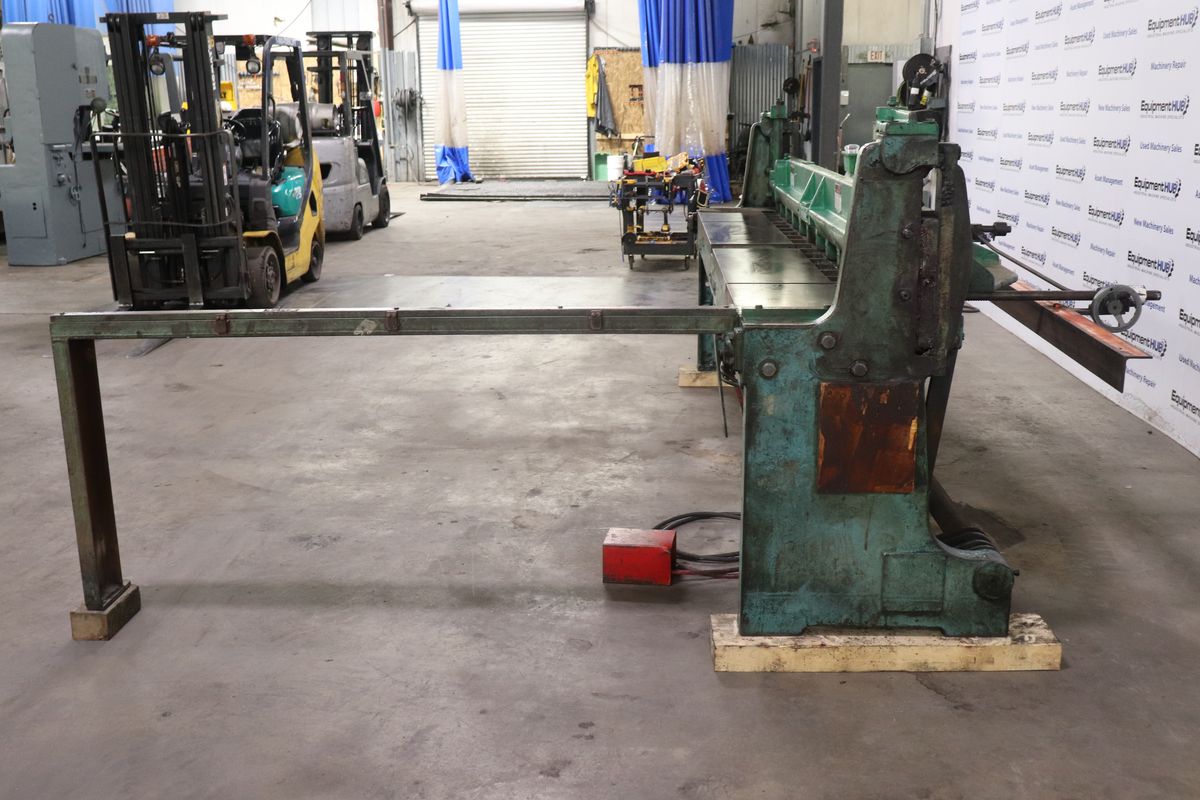 Wysong A-120 10' x 18 Gauge Air Powered Pneumatic Shear - The Equipment Hub
