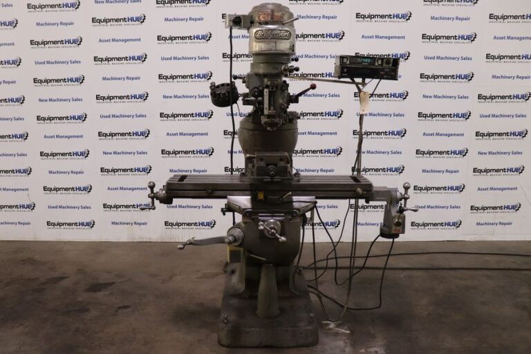 Bridgeport J-Head Vertical Milling Machine w/ Sony 2-Axis DRO, Servo ...