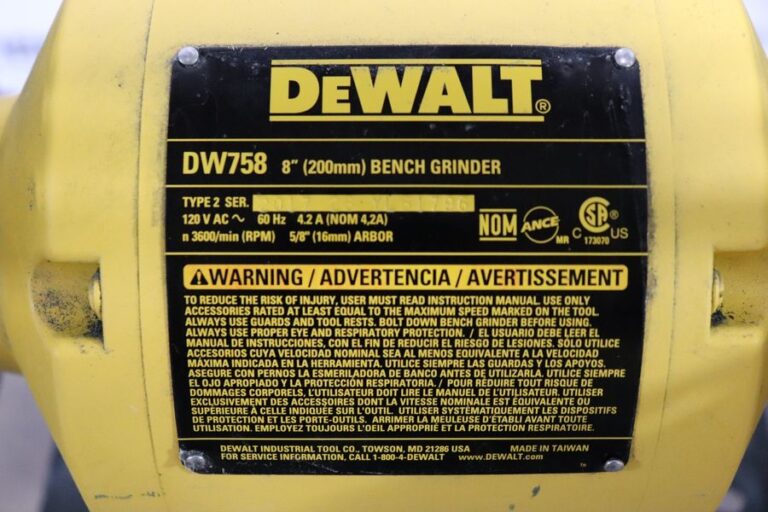 DeWalt DW758 8" Bench Grinder w/ Pedestal Stand - The Equipment Hub