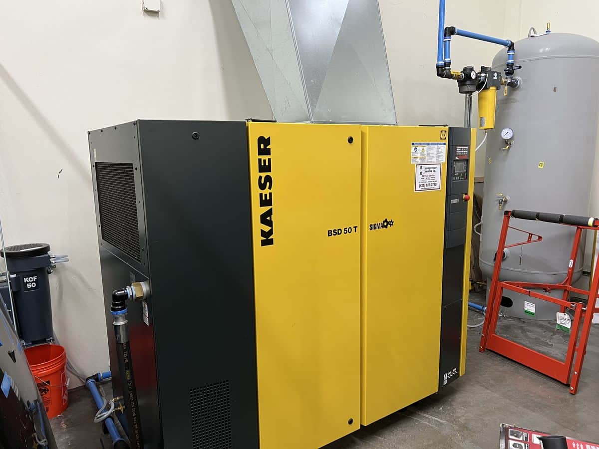 Kaeser BSD 50 T Rotary Screw Compressor w/ Low Hours & 400 Gallon ...