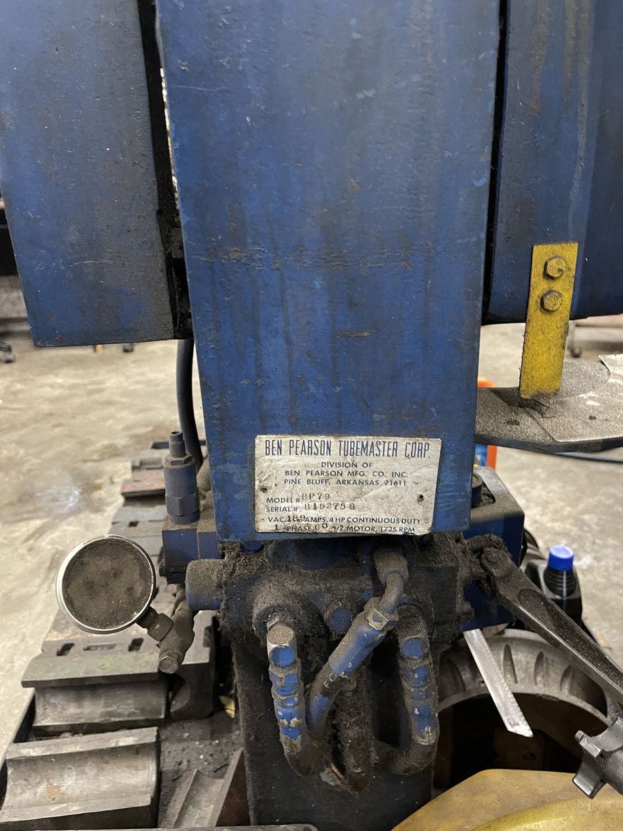 Ben Pearson Tubemaster BP79 Hydraulic Exhaust Pipe Tube Bender w ...