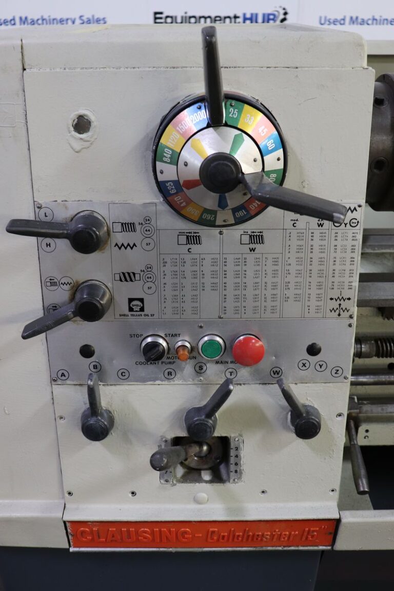 Clausing Colchester 15" x 50" Geared Head Engine Lathe - The Equipment Hub