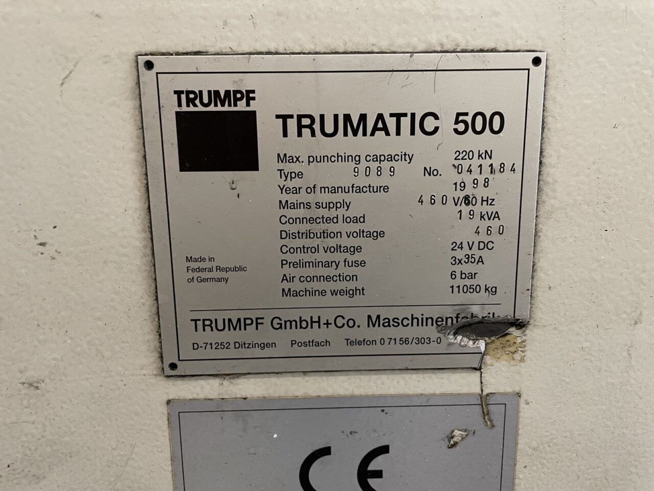 Trumpf Trumatic 500 25 Ton CNC Punch - The Equipment Hub
