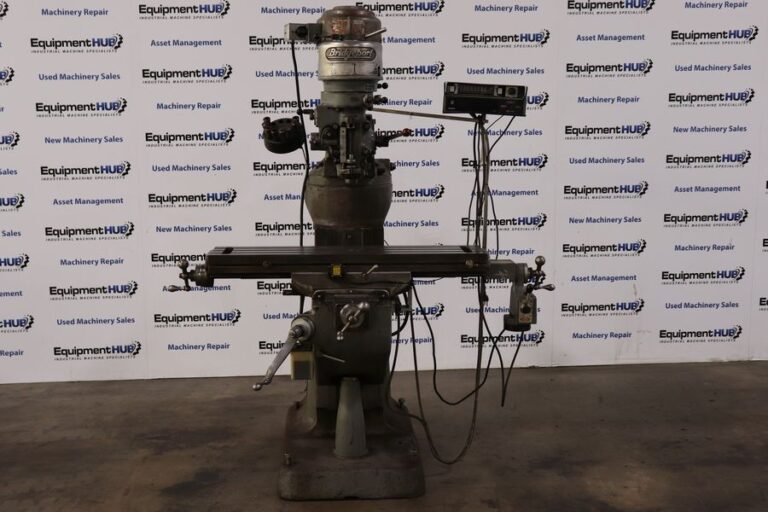 Bridgeport J-Head Vertical Milling Machine w/ Sony 2-Axis DRO, Servo ...