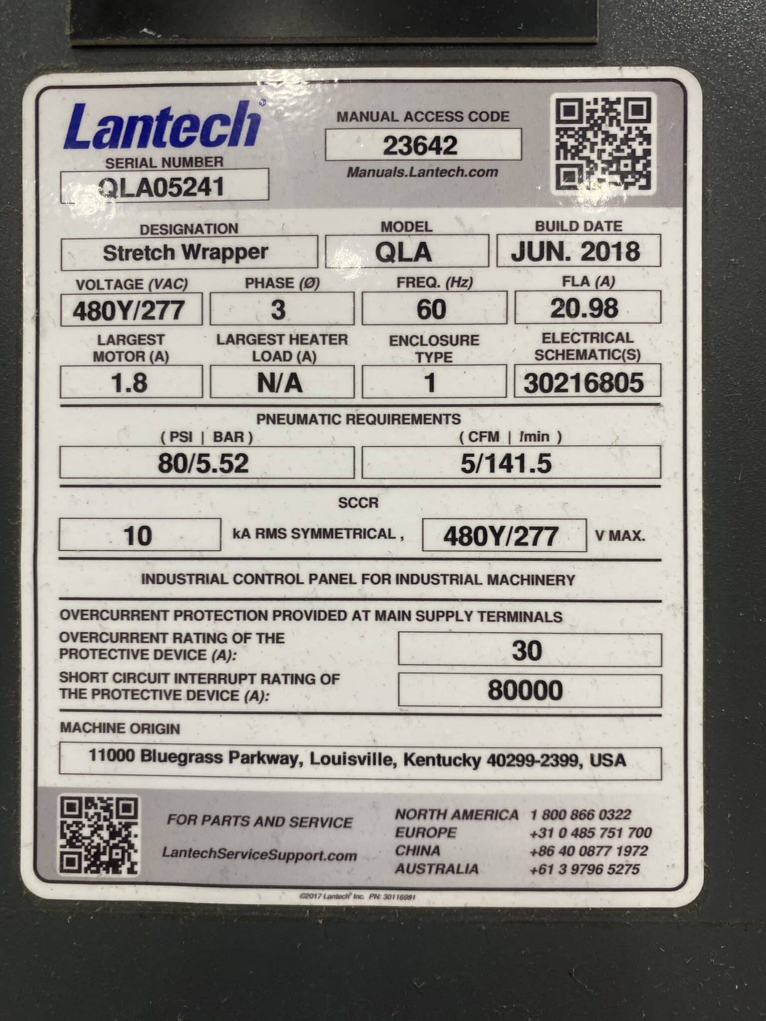 Lantech QLA Automatic Stretch Wrapper System - The Equipment Hub