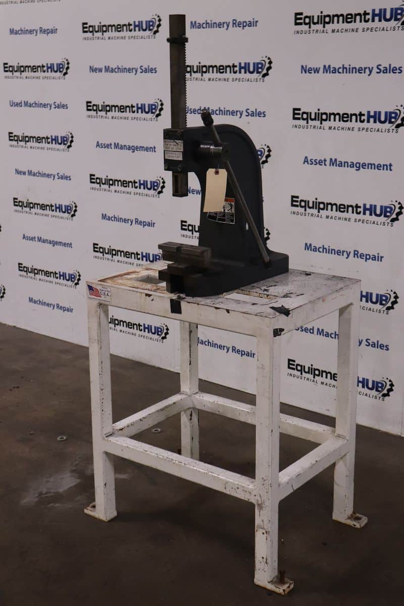 Dake No. 1 Arbor Press w/ Steel Table, 3 Ton - The Equipment Hub