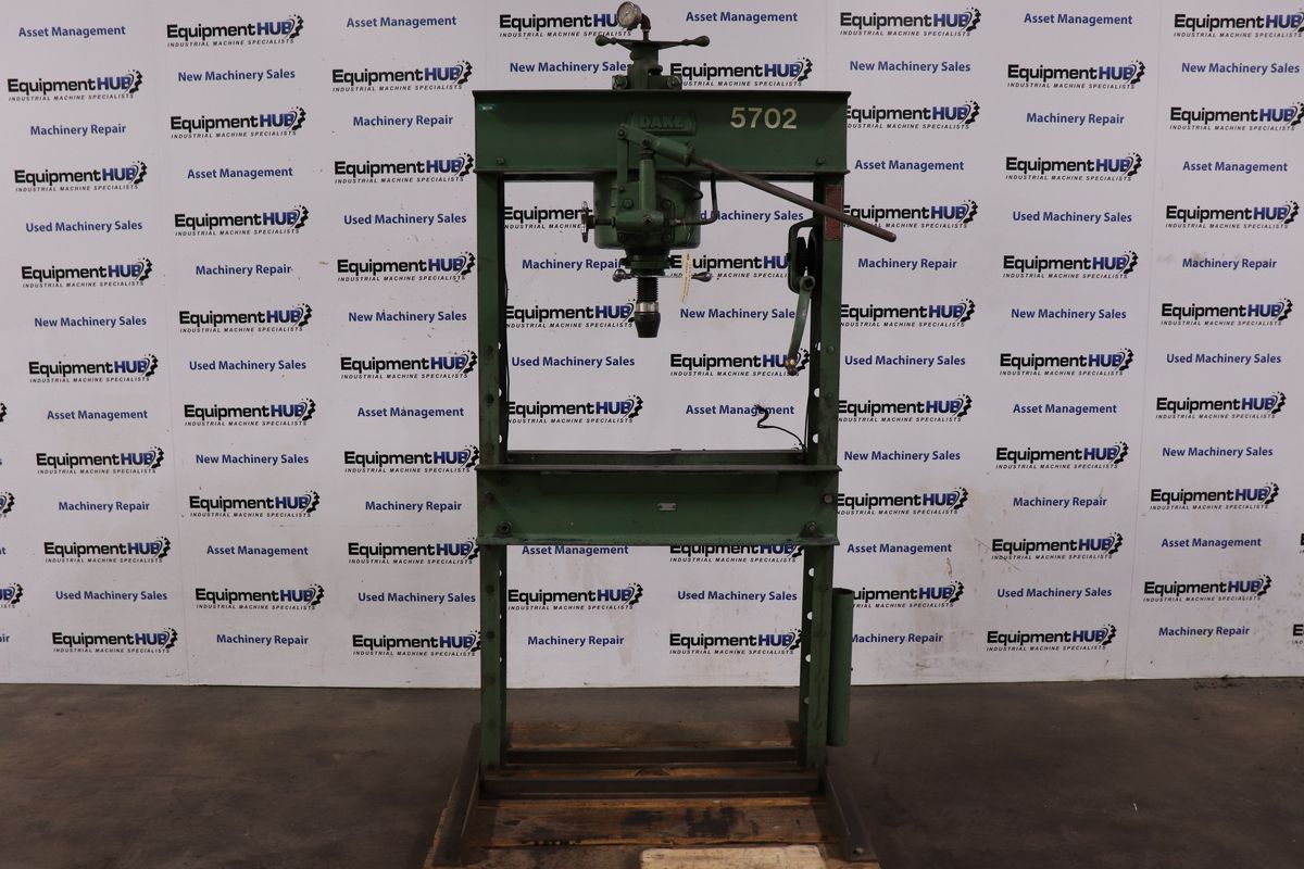 Dake 50H 50 Ton Hand Operated Hydraulic H-Frame Press - The Equipment Hub