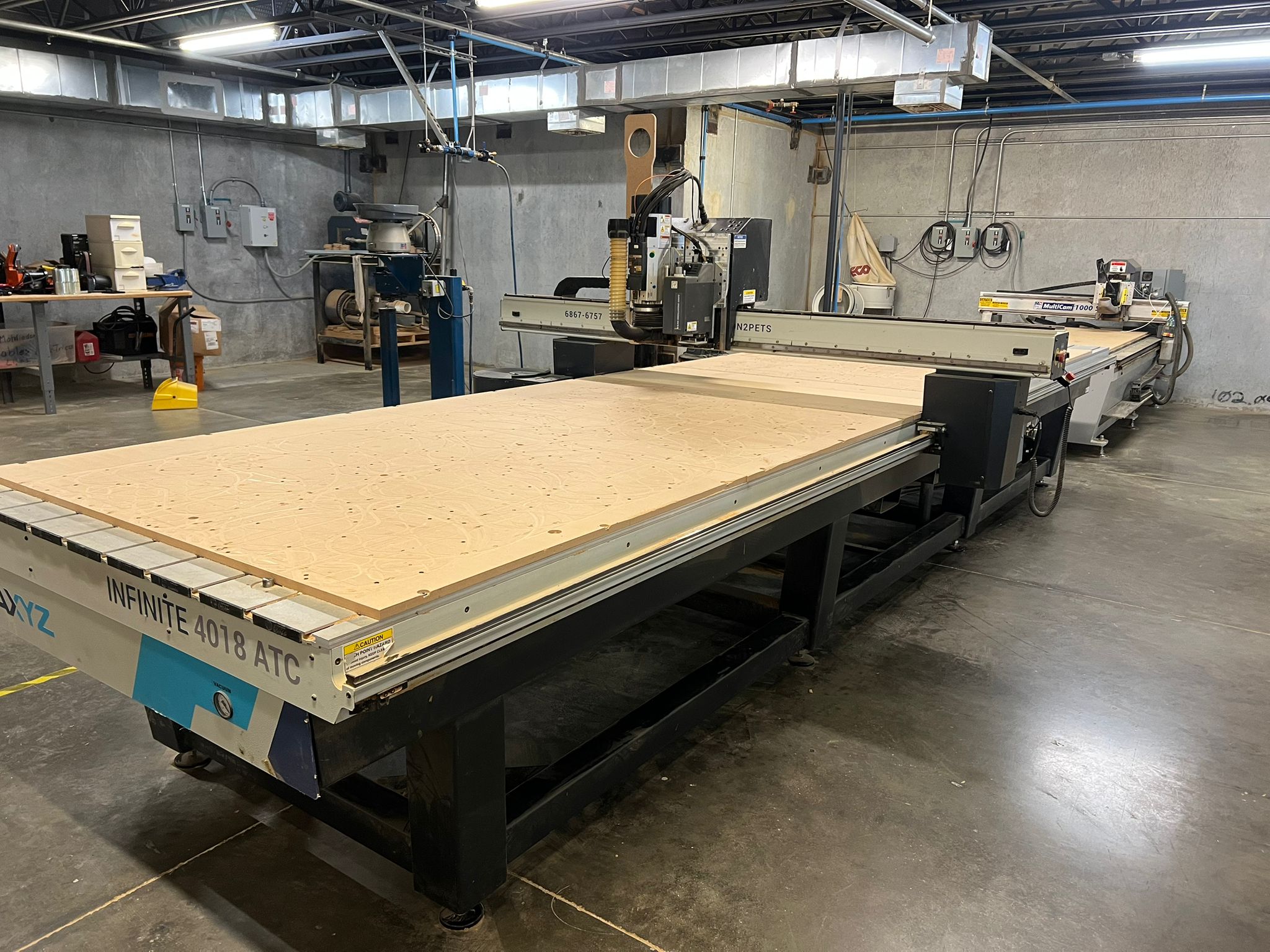 AXYZ Infinite 4018 5' x 20' CNC Router w/ Oscillating Knife - The ...