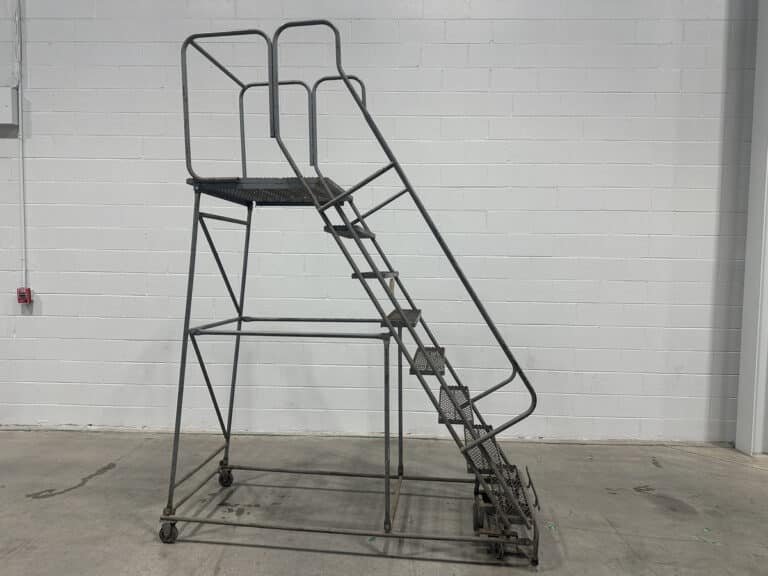 Cotterman 8-Step Rolling Steel Staircase Ladder - The Equipment Hub