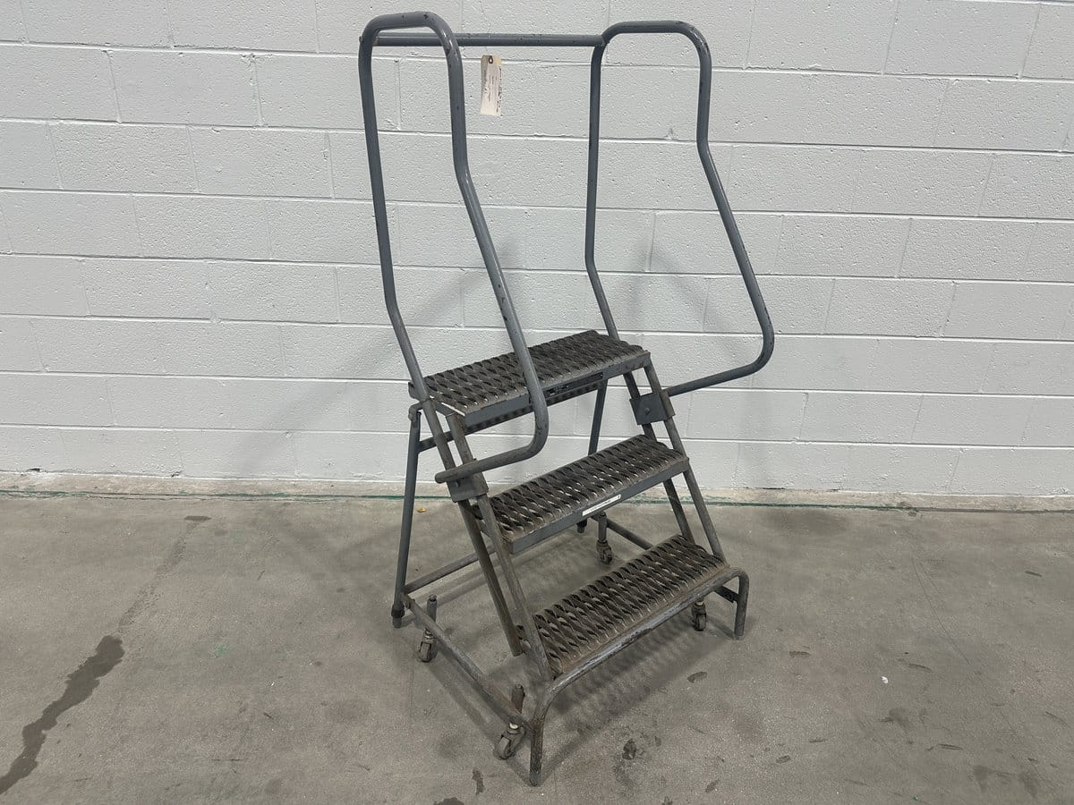 Cotterman 3-Step Rolling Steel Staircase Ladder (2 Available) - The ...