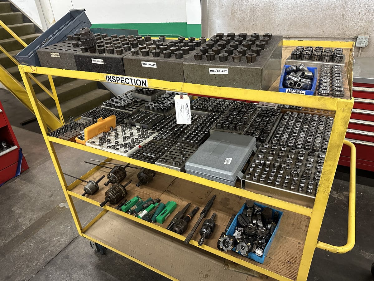 Large Revolving Inventory of Assorted Collets and Mill Tooling - R8 ...