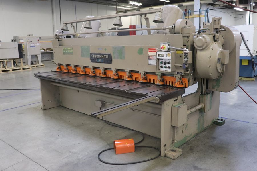 Cincinnati 1810 10' x 1/4" Mechanical Shear W/ Front Operated Back ...